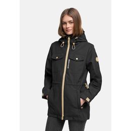 Marikoo Damen Outdoorjacke "Sohaa", schwarz, Gr. XXL, Obermaterial: 100% Polyester. Kapuze: 62% Polyester, 33% Baumwolle, 5% Elasthan. Wattierung: