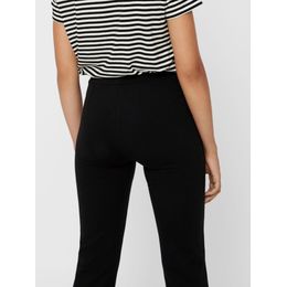 V&eacute;ro Moda VERO MODA Damen Bootcuthose "VMKAMMA", schwarz, Gr. L, unifarben, Milano Rib, Obermaterial: 65% Viskose, 30% Nylon, 5% Elasthan, Hosen