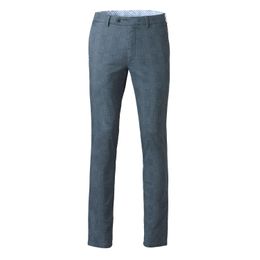 MEYER Herren Chinos "Bonn 1-5078", blau, Gr. 24, unifarben, 96% Baumwolle, 4% Elasthan, Hosen, Karo-Print