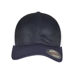 Flex Cap Flexfit "Flexfit Neue Kollektion Flexfit 360 OMNIMESH CAP 2-TONE", Gr. L/XL, navy, wei&szlig;, 96% Polyester, 4% Elasthan, unifarben, Caps