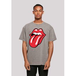 F4NT4STIC Herren T-Shirt "The Rolling Stones Zunge", grau, Gr. L, Obermaterial: 100% Baumwolle, Shirts, Premium Qualit&auml;t