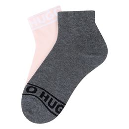 HUGO UNDERWEAR M&auml;dchen Freizeitsocken "2P SH LOGO CC W", Gr. 35light, pastel pink 688, Baumwollmischung, Socken, mit Logobund