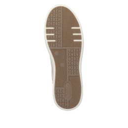 Rieker Damen Plateausneaker, Gr. 43, beige, Nubuklederimitat, Schuhe, Retro-Sneaker, Schn&uuml;rschuh, Halbschuh mit Teddyfutter