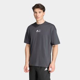Herren T-Shirt "POWER GRAPHIC", grau, Gr. XXL, adidas Performance, Obermaterial: 65% Polyester, 35% Baumwolle, Shirts, sportlicher Stil, kurze &Auml;rmel,