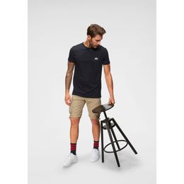 Herren Rundhalsshirt "BASIC T SMALL LOGO", blau, Gr. M, Alpha Industries, bedruckt, Single Jersey, Obermaterial: 100% Baumwolle, Shirts, Baumwolle,