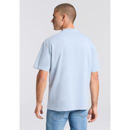 BOSS Orange Herren T-Shirt "Te Dye Relaxed Fit"open blau470, Gr. XL, Single Jersey, Obermaterial: 100% Baumwolle, Shirts, 100% Cotton Jersey Mock