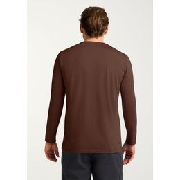 Jack Wolfskin Herren Rundhalspullover "SKY THERMAL L/S M"hotchoc, Gr. M, Obermaterial: 100% Polyester, Pullover