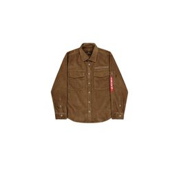 Herren Hemdjacke "Cord Overshirt", beige, Gr. M, Alpha Industries, Obermaterial: 100% Baumwolle, Jacken