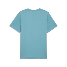 Puma Herren Trainingsshirt "M TAD ESSENTIALS SOLID CAT TEE (CF BIG CAT)", blau, Gr. XXXL, Jersey, Obermaterial: 100% Polyester, Shirts, Kurzarm, f&uuml;r