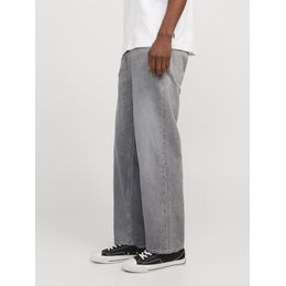 Jack & Jones JACK & JONES Herren Loose-fit-Jeans "JJIEDDIE JJORIGINAL MF 710", grau, Gr. 34, Abriebeffekte, Denim/Jeans, Obermaterial: 100% Baumwolle, Jeans
