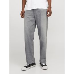 Jack & Jones JACK & JONES Herren Loose-fit-Jeans "JJIEDDIE JJORIGINAL MF 710", grau, Gr. 33, Abriebeffekte, Denim/Jeans, Obermaterial: 100% Baumwolle, Jeans