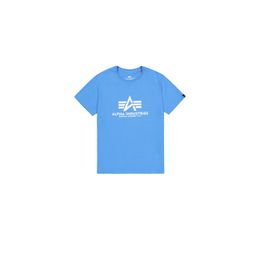 Herren T-Shirt "Basic T-Shirt BL", blau, Gr. L, Alpha Industries, Obermaterial: 100% Baumwolle, Shirts