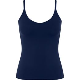 Sloggi Damen Unterhemd "ZERO Feel 2.0", Gr. XXL, blau, Single Jersey, Obermaterial: 76% Polyamid, 24% Elasthan, Unterhemden, schmale Tr&auml;ger,
