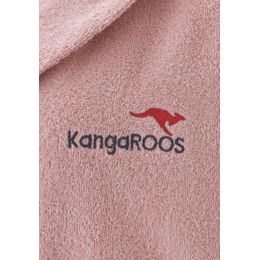 Unisex-Bademantel Kangaroos, L:120cmaltrosa, Walkfrottee, Hausm&auml;ntel, "Cassidy, f&uuml;r Damen & Herren, Standardl&auml;nge & &Uuml;berl&auml;nge", mit Taschen, M&auml;nner