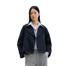 Marc O'Polo MARC O'POLO Damen Kurzjackedeep night blau, Gr. 36, Twill, Obermaterial: 100% Baumwolle, Jacken, Trenchjacke relaxed aus Organic Cotton-Twill
