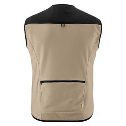 Gonso Herren Fahrradjacke "ADVENTURE VEST FLEECE", beige, Gr. L, 95% Polyester, 5% Elasthan, Jacken, Unisex Radweste, warme Fleece-Weste, integrierte