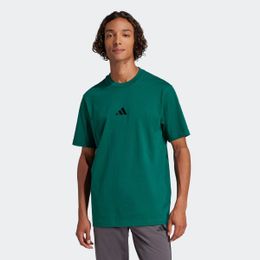 Herren T-Shirt "ESSENTIALS SMALL LOGO SINGLE JERSEY", gr&uuml;n, Gr. XL, adidas Sportswear, Obermaterial: 100% Baumwolle, Shirts, sportliches