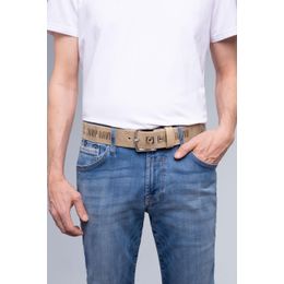 CAMP DAVID Herren Lederg&uuml;rtel, beige, Gr. 95, unifarben, Leder, G&uuml;rtel, mit Used-Optik
