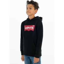 LEVI'S KIDS Jungen Kapuzensweatshirt "LVB BATWING PULLOVER HOODIE", schwarz, Gr. 4, bedruckt, Sweatware, Obermaterial: 60% Baumwolle, 40% Polyester,