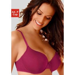 Lascana Damen Schalen-BH "T-Shirt-BH, B&uuml;gel-BH, Ela - perfect basic", Gr. 70, lila, Microtouch, Obermaterial: 82% Polyamid (TACTEL), 18% Elasthan