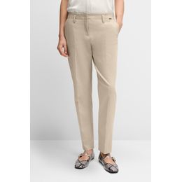 Cinque Damen Anzughose "CIHAMELIN"beige, Gr. 40, unifarben, Web, Obermaterial: 64% Baumwolle, 33% Polyester, 3% Elasthan, Hosen, Tapered Fit,