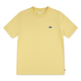 LEVI'S KIDS Jungen T-Shirt "LVB BATWING CHEST HIT", gelb, Gr. 12, unifarben, Single Jersey, Obermaterial: 100% Baumwolle, Shirts, Mit Logo Stickerei