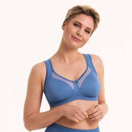 Damen Gemoldeter BH "Clara", ANITA SINCE 1886, Gr. 75, blau, Microtouch, Obermaterial: 80% Polyamid, 20% Elasthan, Mesh, Netz, leicht transparent,
