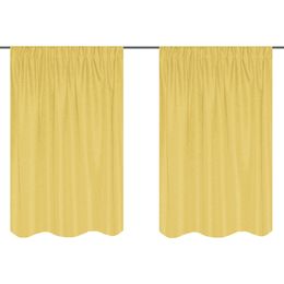 Vorhang HOME BASICS, B:135cm H:145cm, gelb, Polyester, Wohnzimmer, Gardinen, "MAITE"