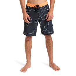 Quiksilver Herren Boardshorts "Highline Straight Leg 19""schwarz camostrokes, Gr. 31, Obermaterial: 88% Microfaser, 12% Elasthan;, Hosen