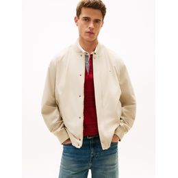 Tommy Hilfiger Herren Bomberjacke "TECH LIGHTWEIGHT", beige, Gr. L, Web, Obermaterial: 100% Polyester, Jacken, Regular fit mit Stehkragen