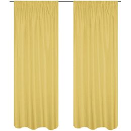 Vorhang HOME BASICS, B:135cm H:225cm, gelb, Polyester, Wohnzimmer, Gardinen, "MAITE"