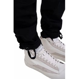 Replay Herren Cargohose "JOE", schwarz, Gr. 33, unifarben, Web, Obermaterial: 99% Baumwolle, 1% Elasthan, Hosen