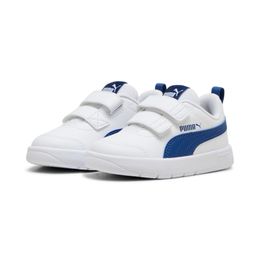 Puma M&auml;dchen Sneaker "COURTFLEX V3 V INF", Gr. 25, wei&szlig;, Synthetik, unifarben, Schuhe, f&uuml;r sportliche Aktivit&auml;ten, mit Textil-Innenmaterial,