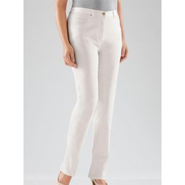 CLASSIC Damen Bequeme Jeans, wei&szlig;, Gr. 44, unifarben, 98% Baumwolle, 2% Elasthan, Jeans