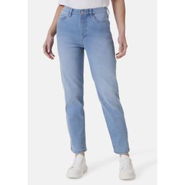 STOOKER WOMEN Damen 5-Pocket-Jeans "Nizza Denim Tapered Fit Jeans", blau, Gr. 46, Denim/Jeans, 83% Baumwolle, 15% Polyester, 2% Elasthan, Jeans,