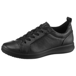 Ara Damen Sneaker "ROMA", Gr. 8,5, schwarz, Glattleder, unifarben, Schuhe, Freizeitschuh, Halbschuh, Schn&uuml;rschuh mit High Soft Fu&szlig;bett, G-Weite