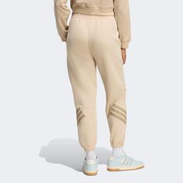 Damen Sporthose "W FI 3S REG PT", beige, Gr. S, adidas Sportswear, Obermaterial: 67% Polyester, 33% Baumwolle, Hosen