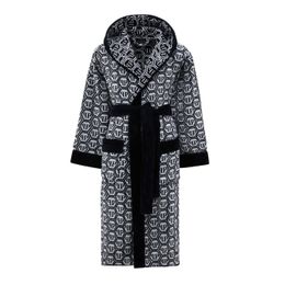 Bademantel Philipp Plein02, schwarz, Obermaterial: 100% Baumwolle, Hausm&auml;ntel, "Hooded Bathrobe PP"