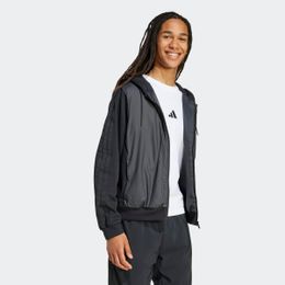 Herren Outdoorjacke "ESSENTIALS CLIMAWARM 3-STREIFEN HYBRID ISOLIERENDE", schwarz, Gr. M, adidas Sportswear, Obermaterial: 70% Polyester, 30%