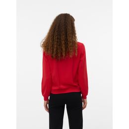 V&eacute;ro Moda VERO MODA Damen Bomberjacke "VMCOCO L/S BOMBER NOOS", rot, Gr. M, unifarben, Web, Obermaterial: 96% Polyester, 4% Elasthan, Jacken, Materialmix