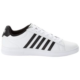 K-Swiss Herren Sneaker "Court Tiebreak II", Gr. 46, schwarz-wei&szlig;, Leder, Schuhe