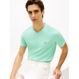 Tommy Hilfiger Herren V-Shirt "ESSENTIAL V-NECK"arctic aqua, Gr. XL, Single Jersey, Obermaterial: 100% Baumwolle, Shirts, unifarben, casual, regular