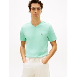 Tommy Hilfiger Herren V-Shirt "ESSENTIAL V-NECK"arctic aqua, Gr. L, Single Jersey, Obermaterial: 100% Baumwolle, Shirts, unifarben, casual, regular