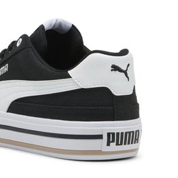 Puma Damen Sneaker "Court Classic Vulcanised Formstrip Sneakers Erwachsene", Gr. 42,5, schwarz-wei&szlig;, Obermaterial: Synthetik, Textil, Texile. Futter: