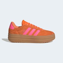 Damen Plateausneaker "VL COURT BOLD", adidas Sportswear, Gr. 38, orange, Leder, Synthetik, Schuhe, inspiriert vom Design des adidas gazelle bold