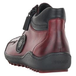 Remonte Damen Schn&uuml;rboots, Gr. 37, rot, Leder, Lederimitat, Schuhe, Flats, Komfortschuh, Boots mit seitlichem Rei&szlig;verschluss