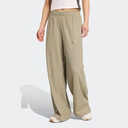 Damen Sporthose "ALL SZN WINTERFESTE WEITE", gr&uuml;n, Gr. L, adidas Sportswear, Obermaterial: 93% Baumwolle, 7% Elasthan, Hosen, weiter Bein-Schnitt,