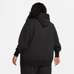Nike Sportswear Damen Kapuzensweatshirt "W NSW PHNX FLC OS PO HOODIE PL", schwarz, Gr. 1X, Obermaterial: 80% Baumwolle, 20% Polyester, Sweatshirts,