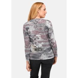 GOLDNER Damen Print-Shirt "Kurzgr&ouml;&szlig;e Leichtes Druckshirt mit Allover-Design", pink, Gr. 20, Obermaterial: 96% Polyester PES. 4% Elasthan EL., Shirts,