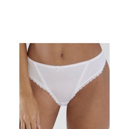 s.Oliver Damen String "Camille", Gr. 44, beige, Microtouch, Obermaterial: 85% Polyamid, 15% Elasthan, Unterhosen, mit feiner Spitzenborte